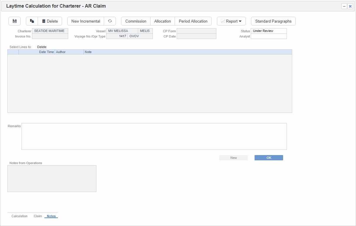 IMOS - Laytime Calculation
